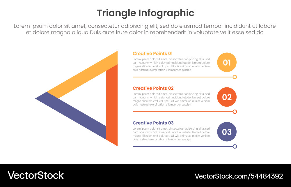 Triangle base shape infographic template banner – Royalty-Free Vector ...