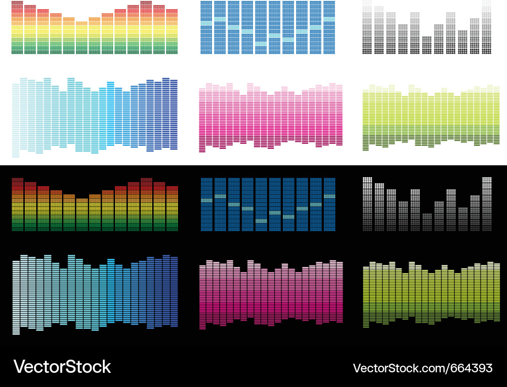 Audio Spectrum Analyzers Royalty Free Vector Image