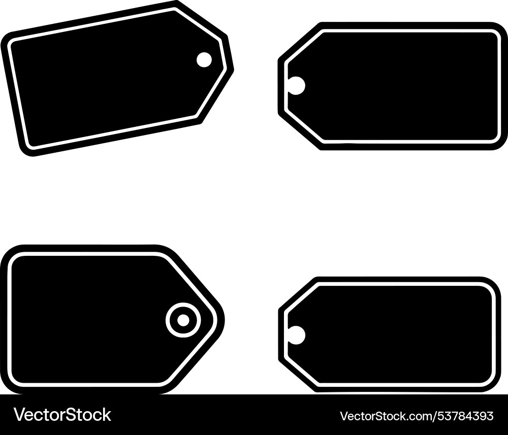 Discount tag icon set Royalty Free Vector Image