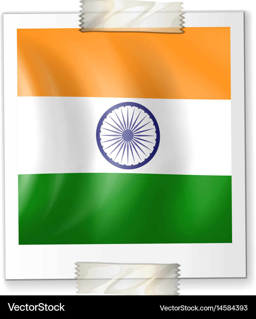 India flag design on paper Royalty Free Vector Image
