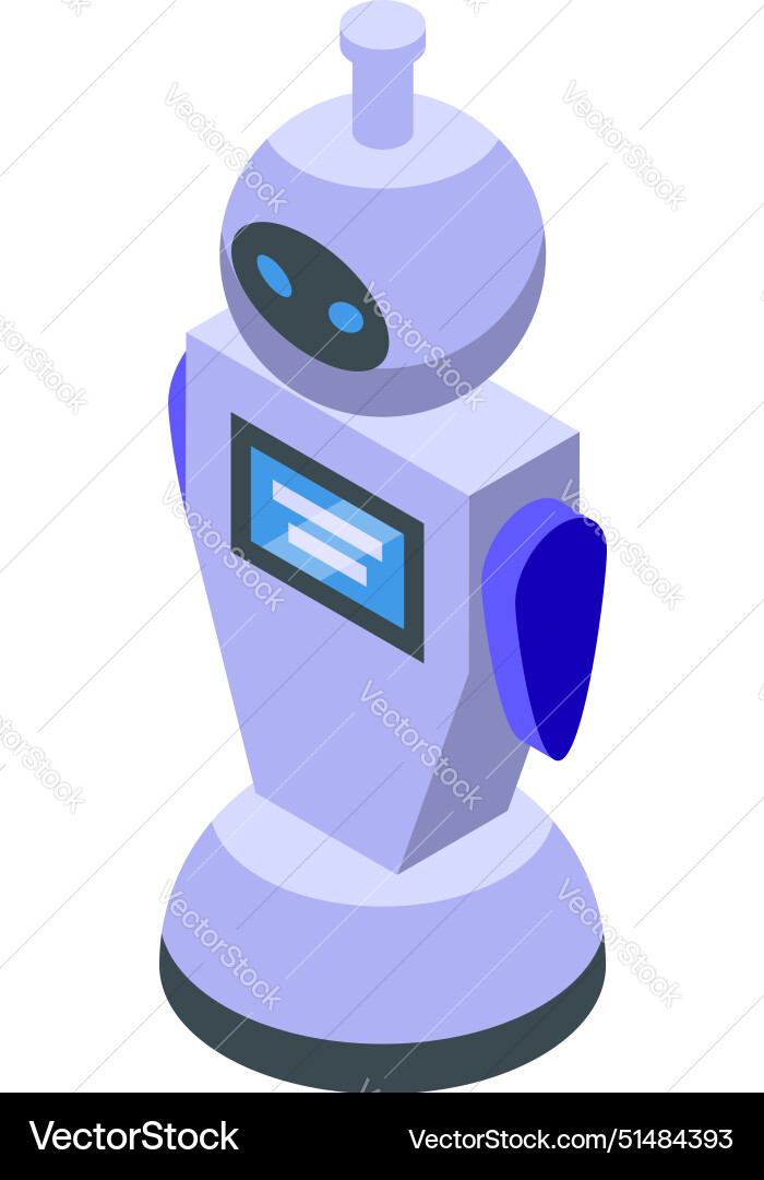 Isometric of a modern robot Royalty Free Vector Image