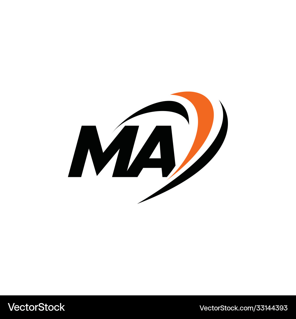 MA Velocity Monogram Royalty Free Vector Image