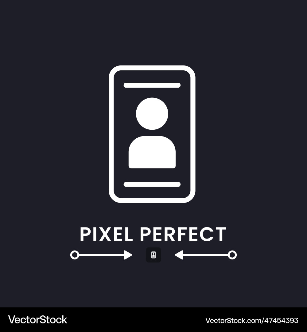 Personal profile white solid desktop icon Vector Image