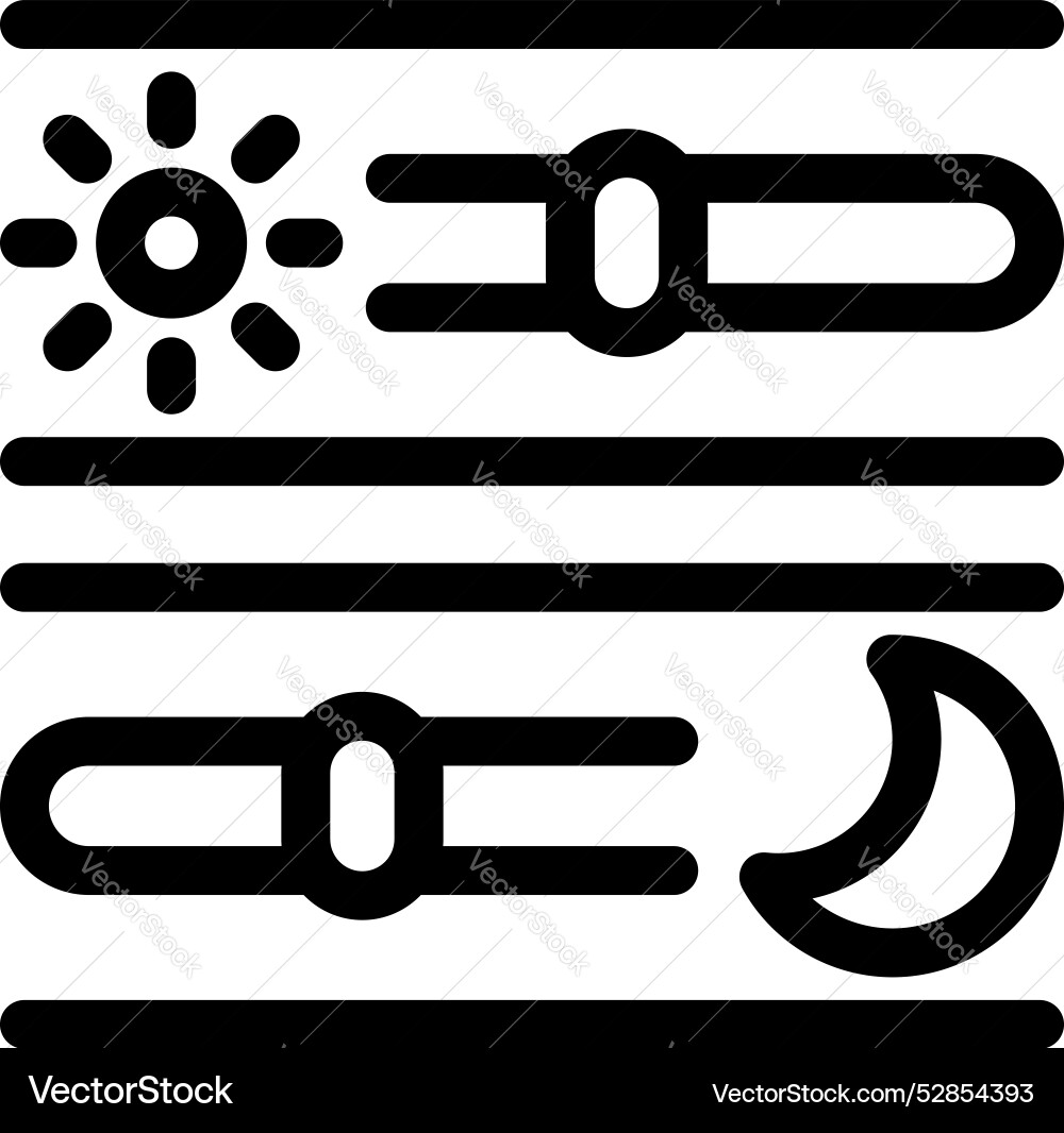 Simple showing the concept of brightness Vector Image