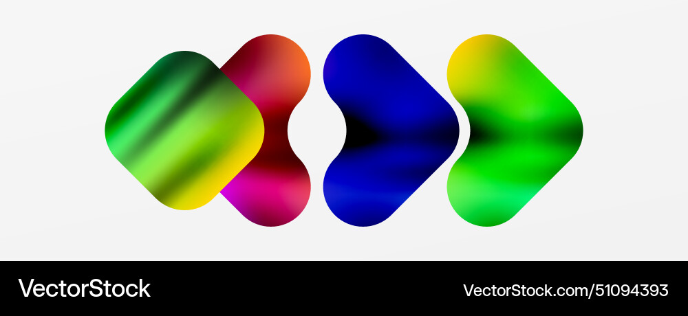 Three colorful arrows pointing in opposite Vector Image