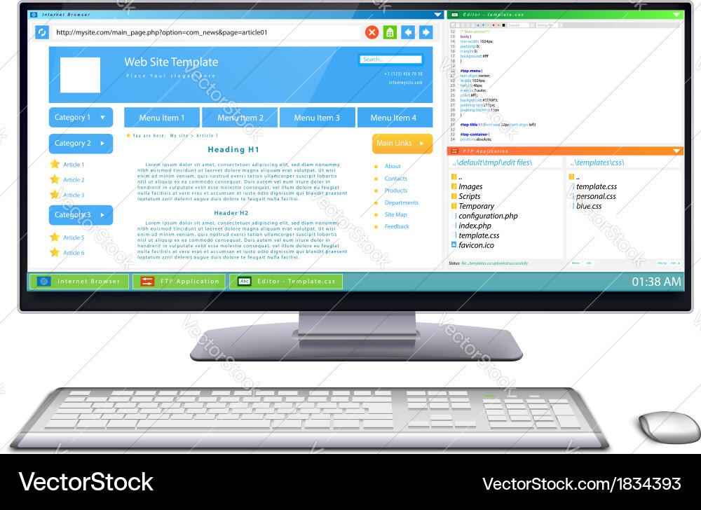Website development Royalty Free Vector Image - VectorStock