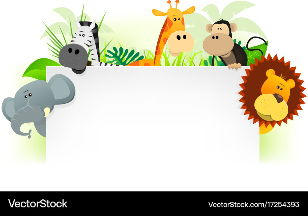 Wild animals letterhead background Royalty Free Vector Image