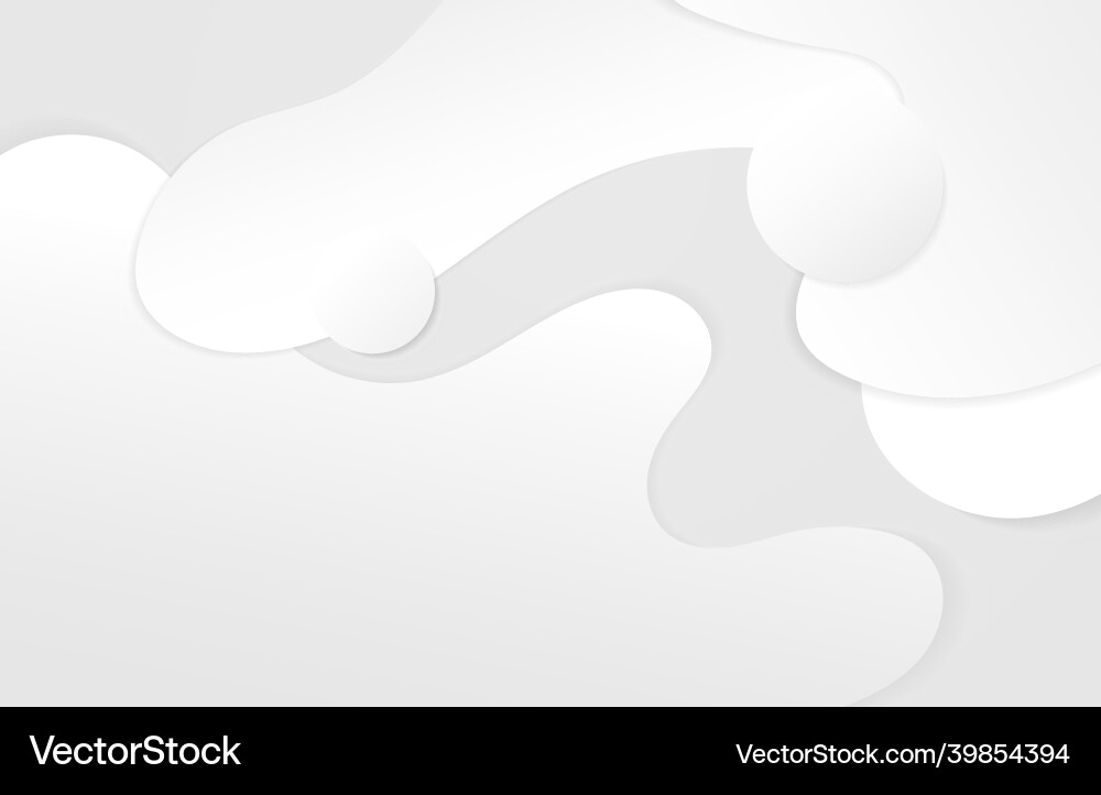 Abstract wavy white design template decorative Vector Image