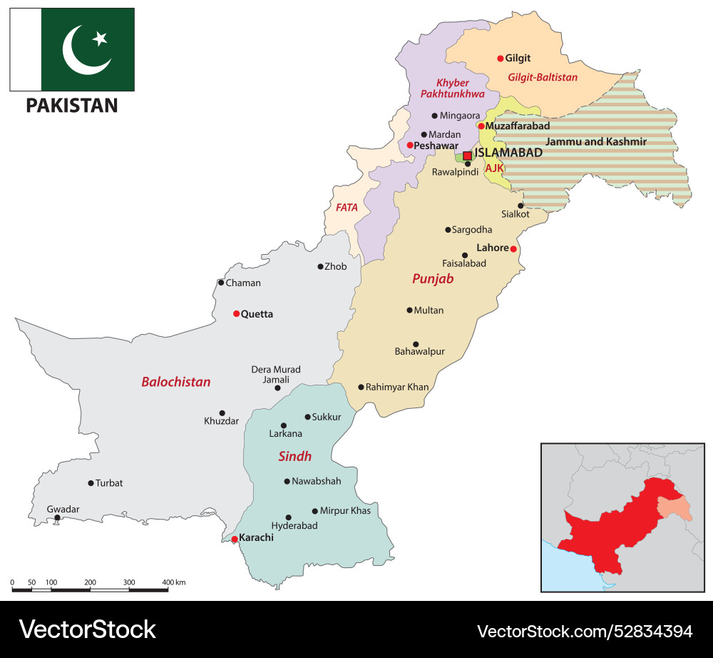 Political Map Of Pakistan Pakistan Provinces Map