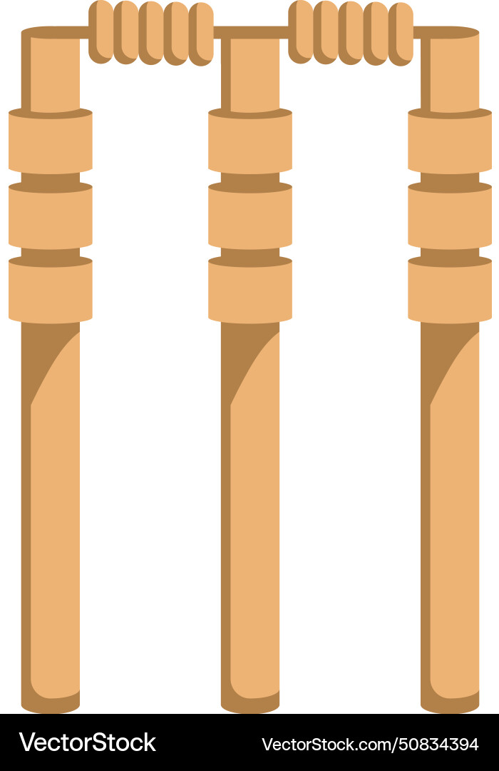 Cricket game equipment Royalty Free Vector Image