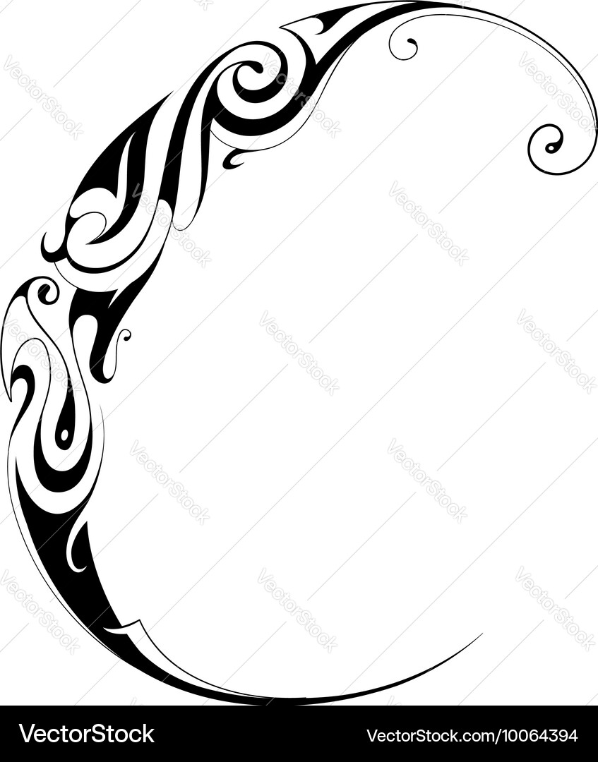 Decorative letter shape Royalty Free Vector Image