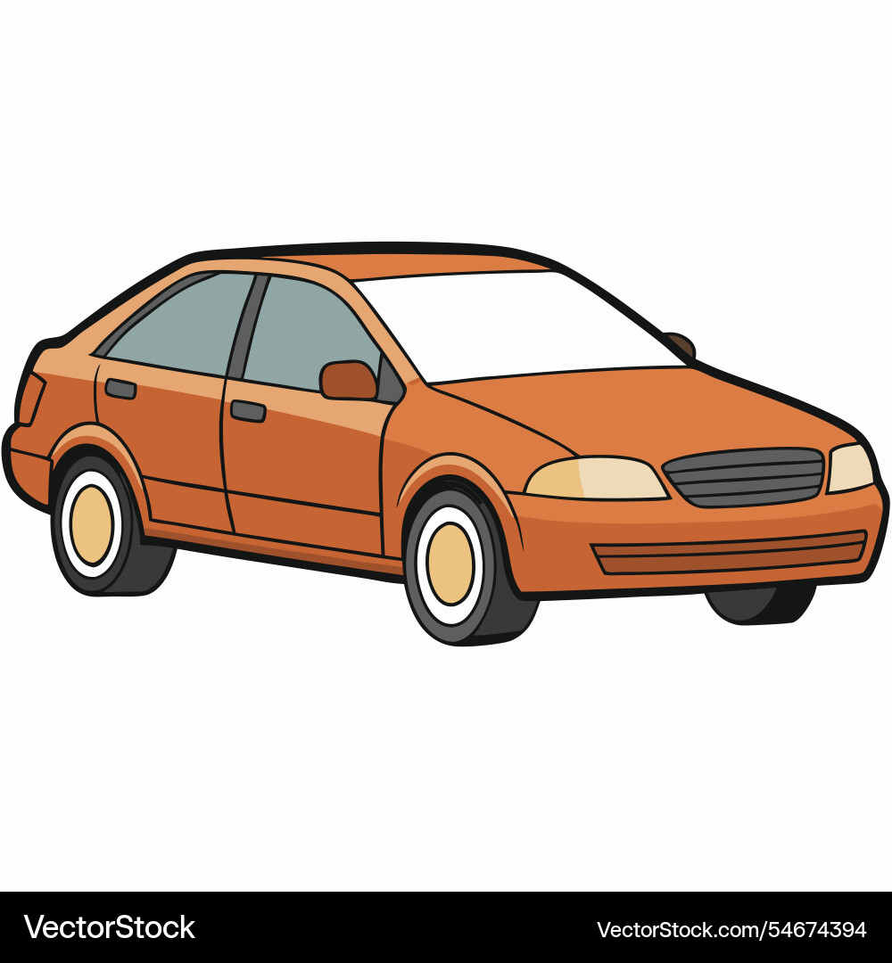 Ford car flat design Royalty Free Vector Image
