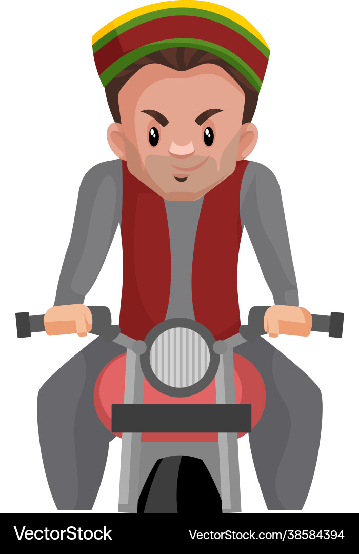 Kashmiri man cartoon character Royalty Free Vector Image