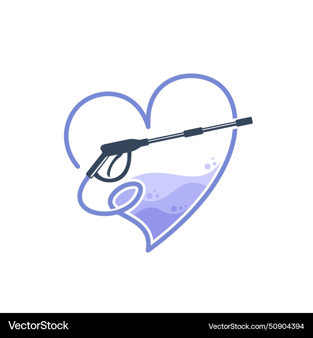 Love washing logo lover wash Royalty Free Vector Image