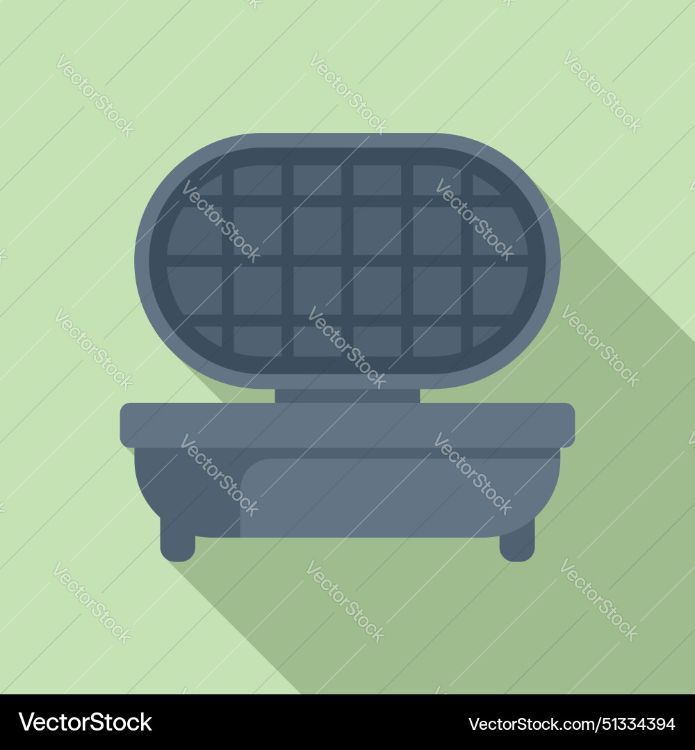 Modern waffle iron icon on pastel background Vector Image