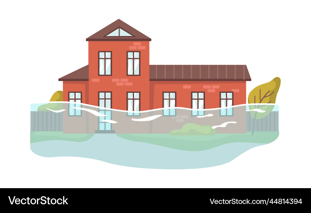 Natural disaster flood climate change water flow Vector Image