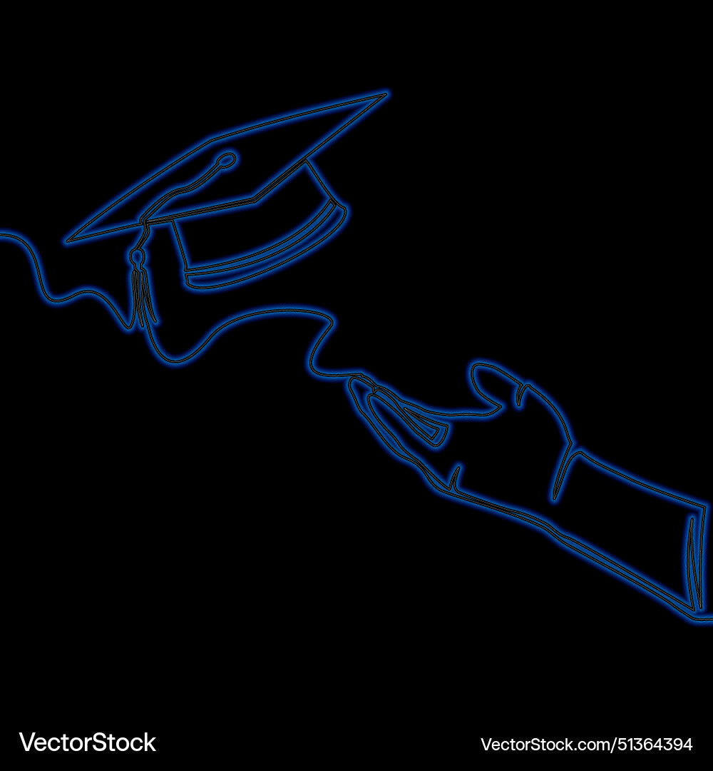 Undergraduate education icon neon glow concept Vector Image