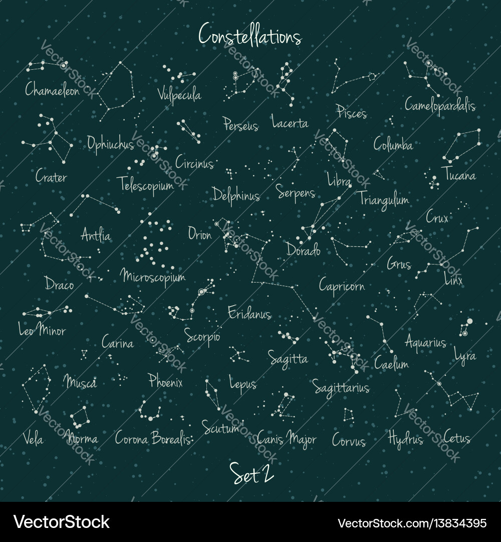 Big set constellation Royalty Free Vector Image