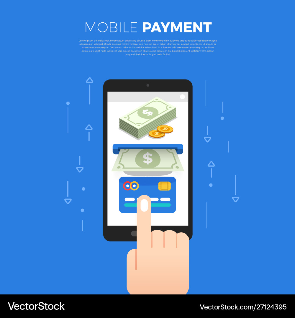 Flat design concept payment method Royalty Free Vector Image