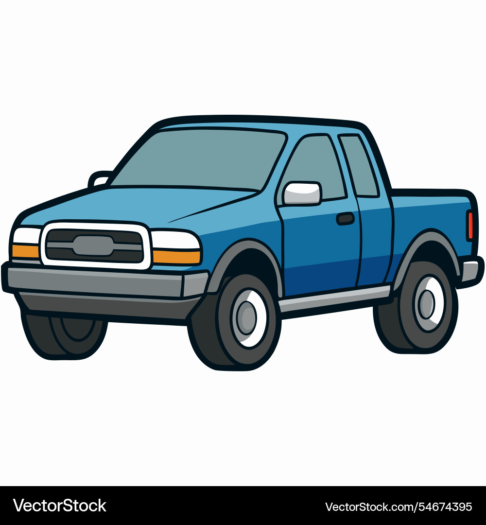 Ford car flat design Royalty Free Vector Image