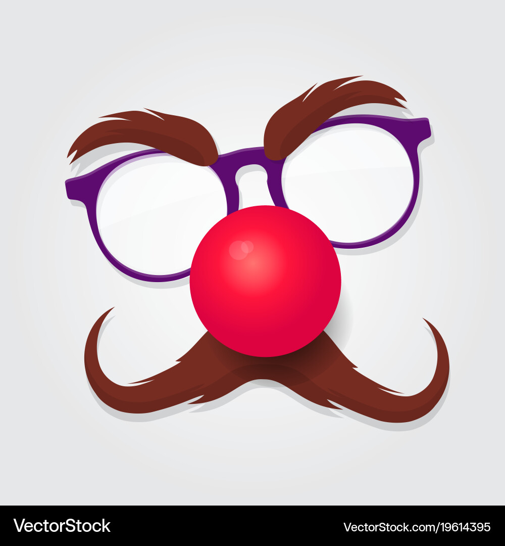 Red nose day carnival goggles Royalty Free Vector Image