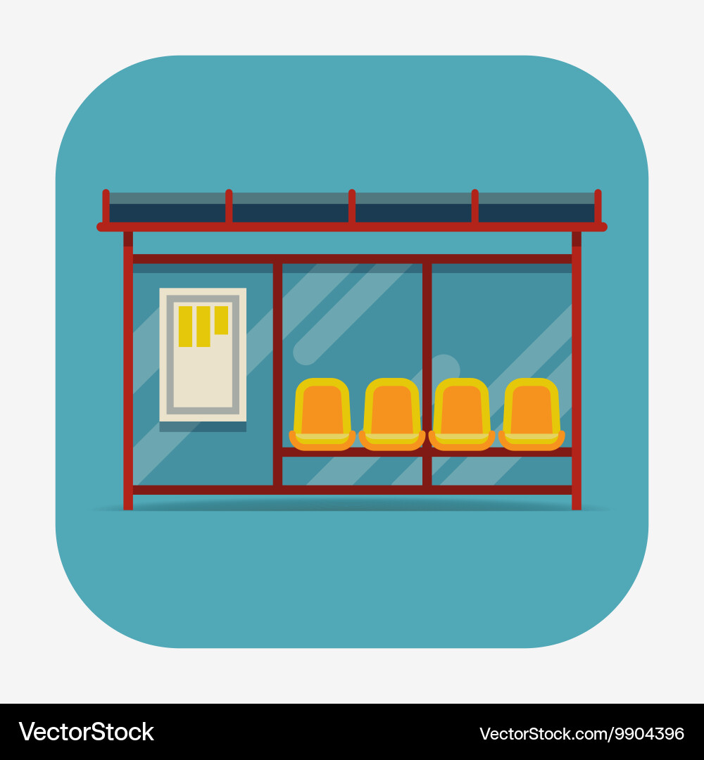 Bus Stop Icon - Transportation Royalty Free Vector Image
