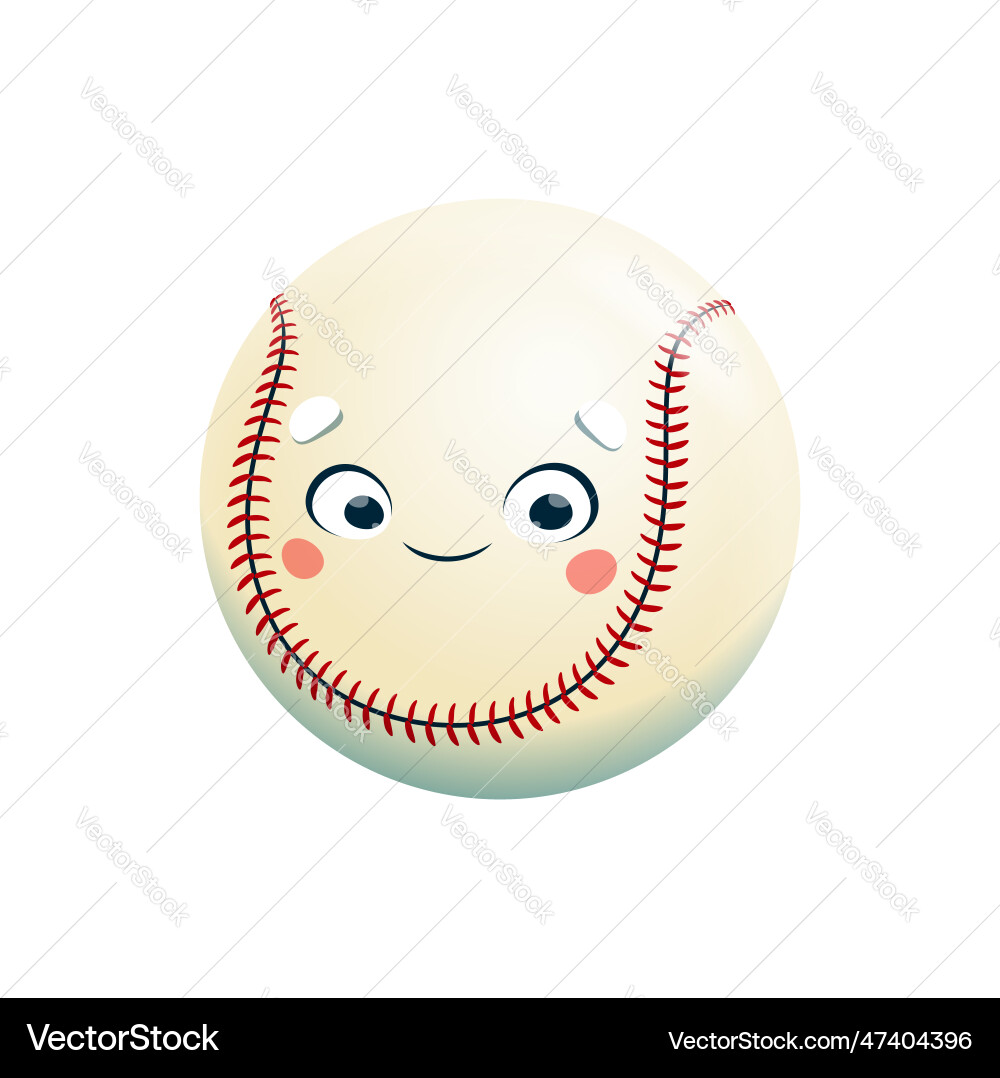 Cartoon baseball ball back to school character Vector Image