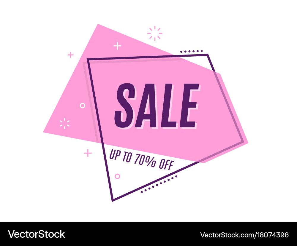 Flache lineare Förderung Aufkleber Scroll Preis Tag