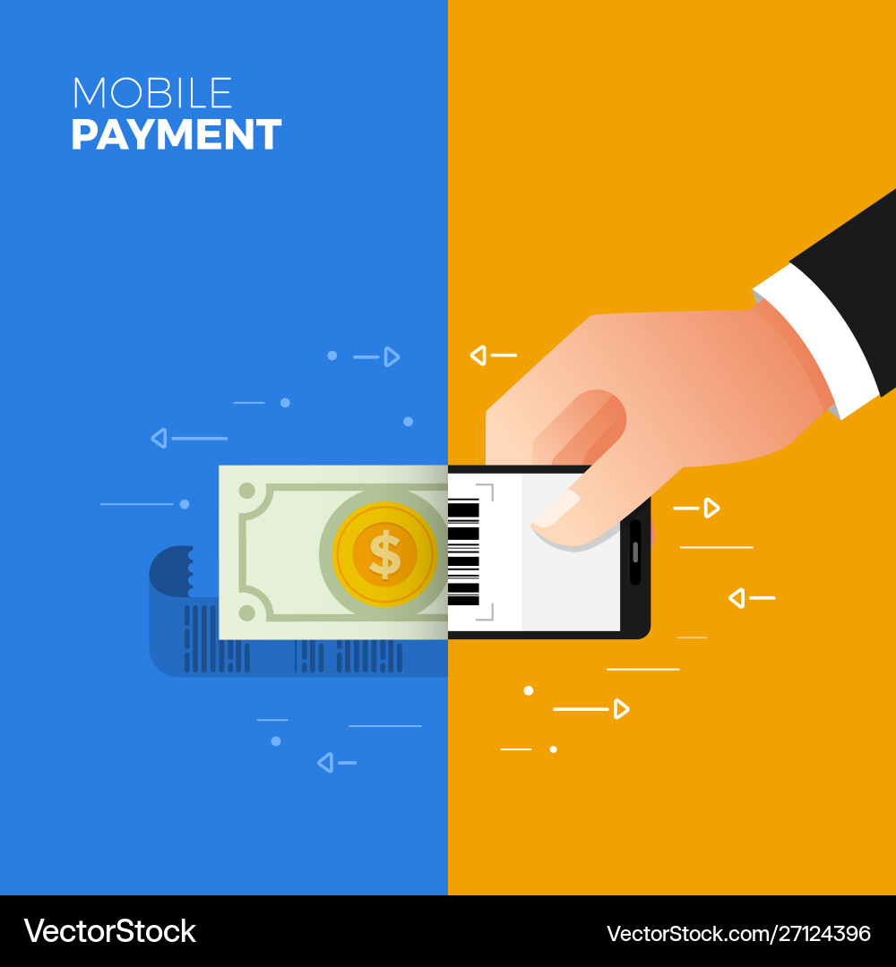 Flat design concept payment method Royalty Free Vector Image