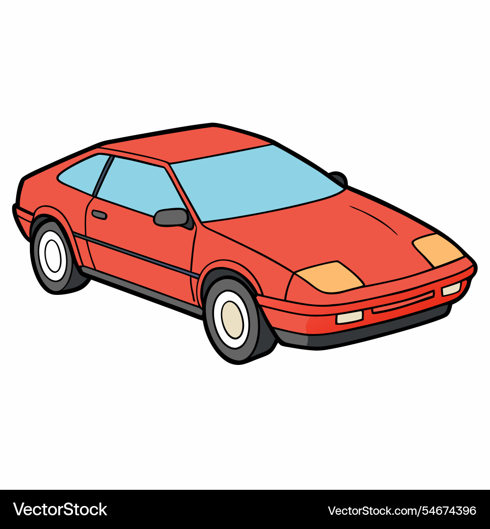 Ford car flat design Royalty Free Vector Image