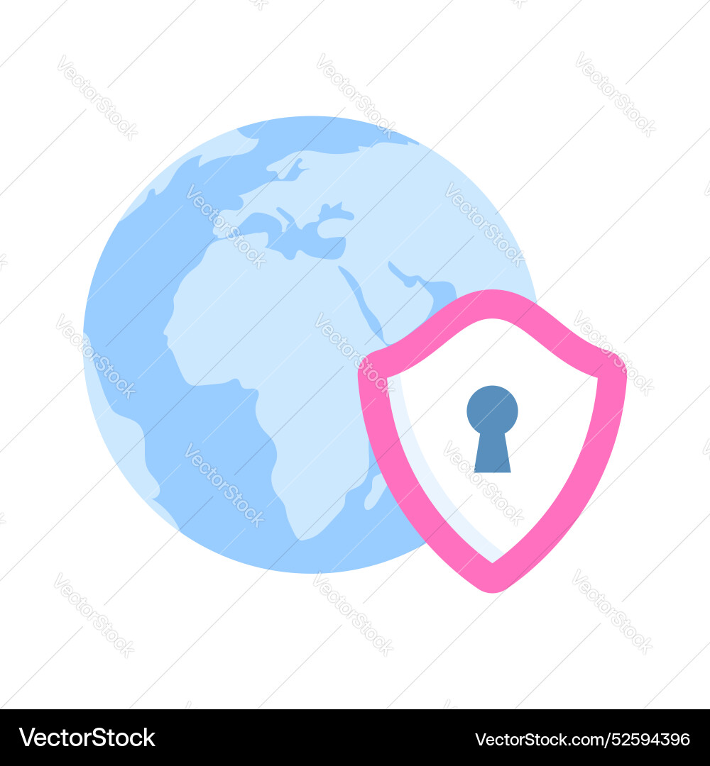 Global protection Royalty Free Vector Image - VectorStock