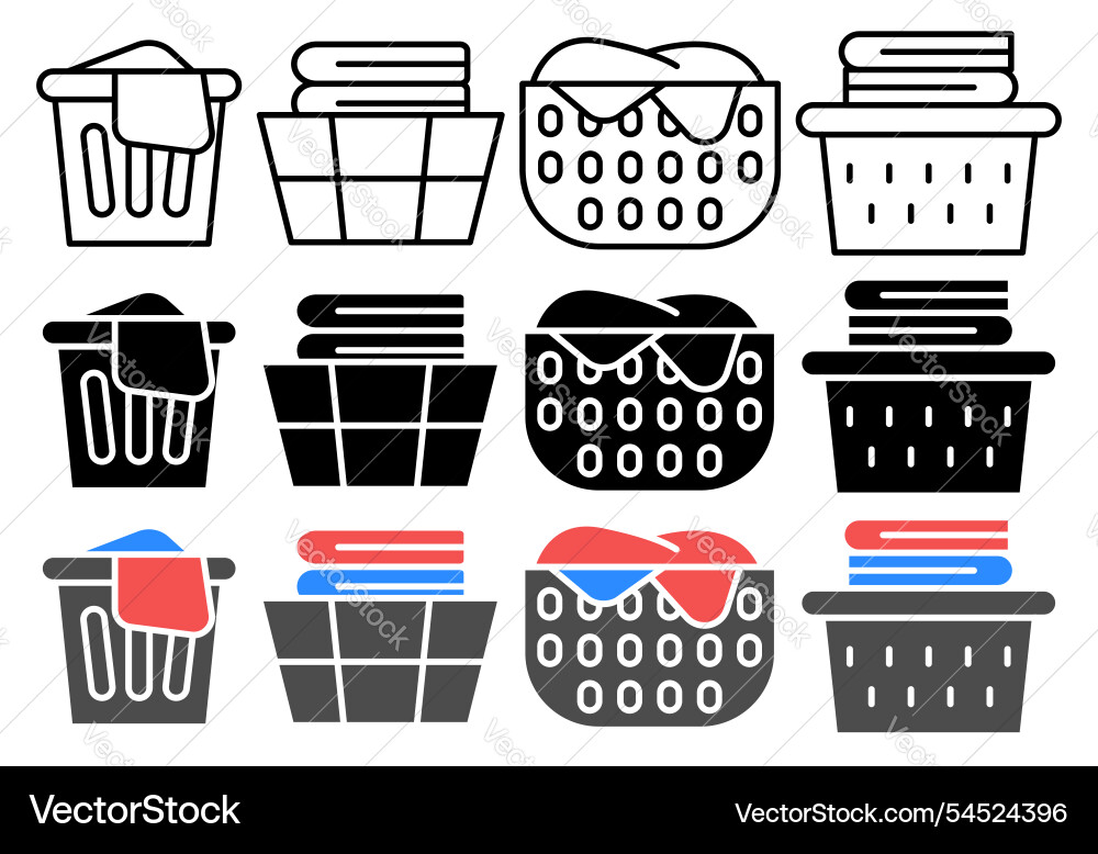 Laundry basket icon Royalty Free Vector Image - VectorStock
