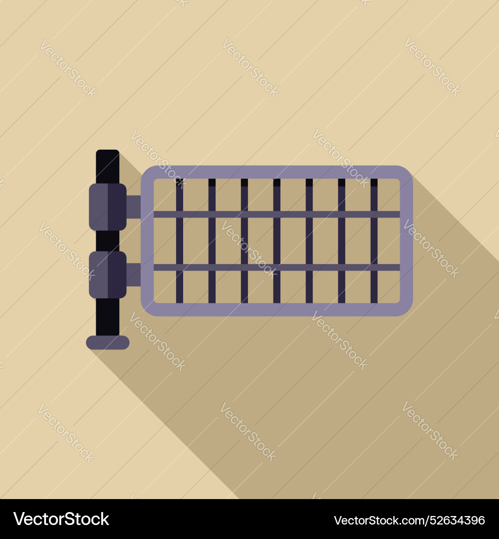 Prison bars mounted on wall casting long shadow Vector Image