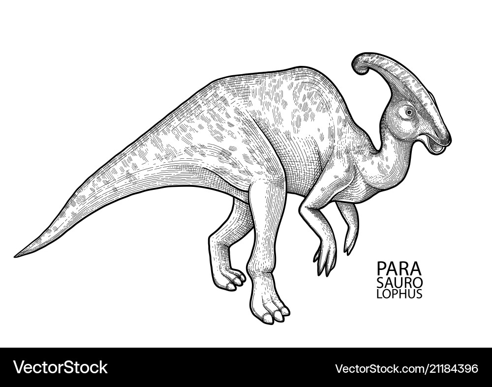 Realistic graphic dinosaur Royalty Free Vector Image