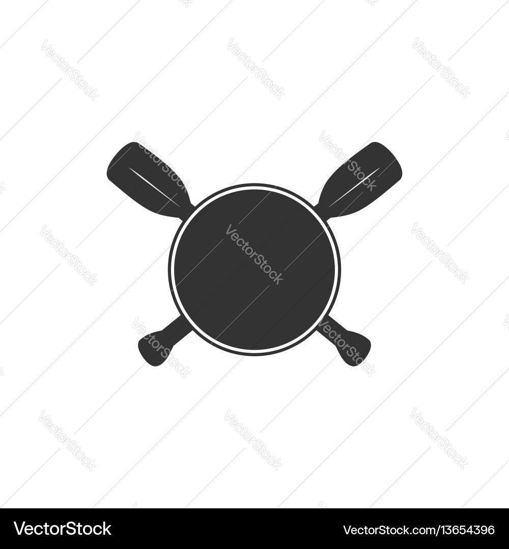 Rowing Badge Template Royalty Free Vector Image
