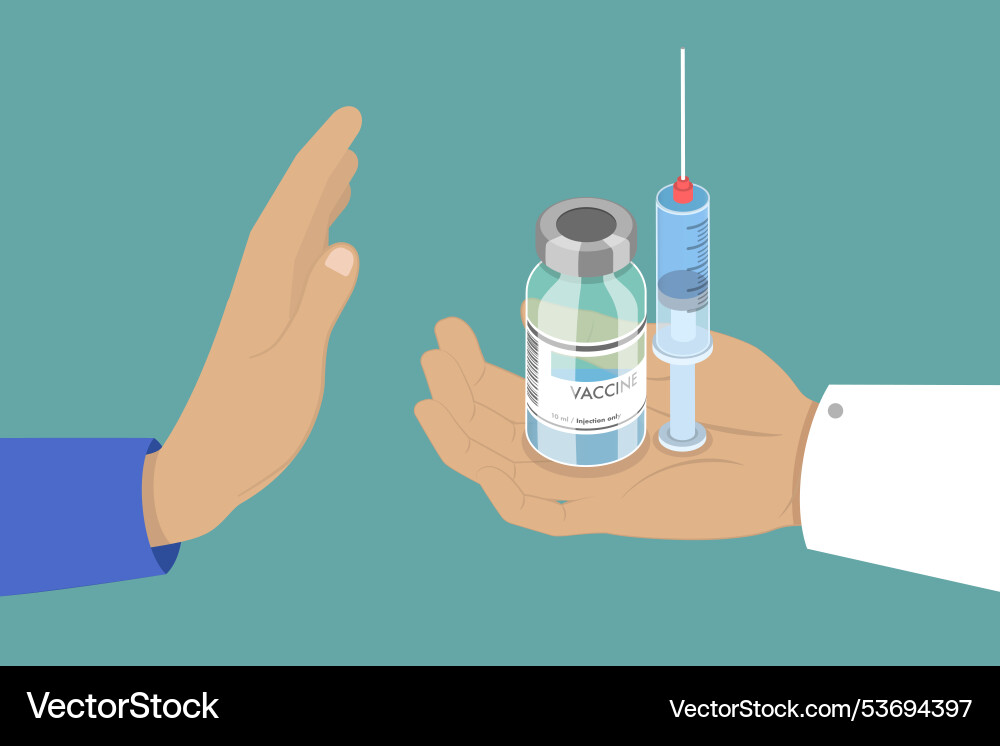3d isometric flat of anti Royalty Free Vector Image