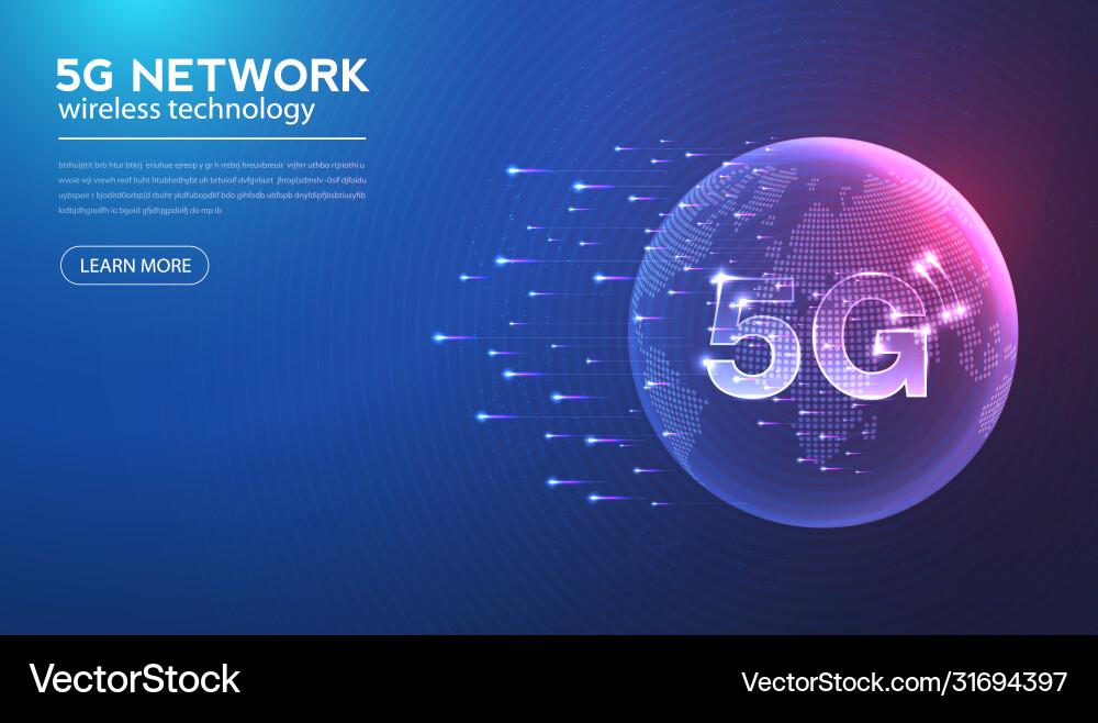5g network wireless internet wi-fi connection Vector Image