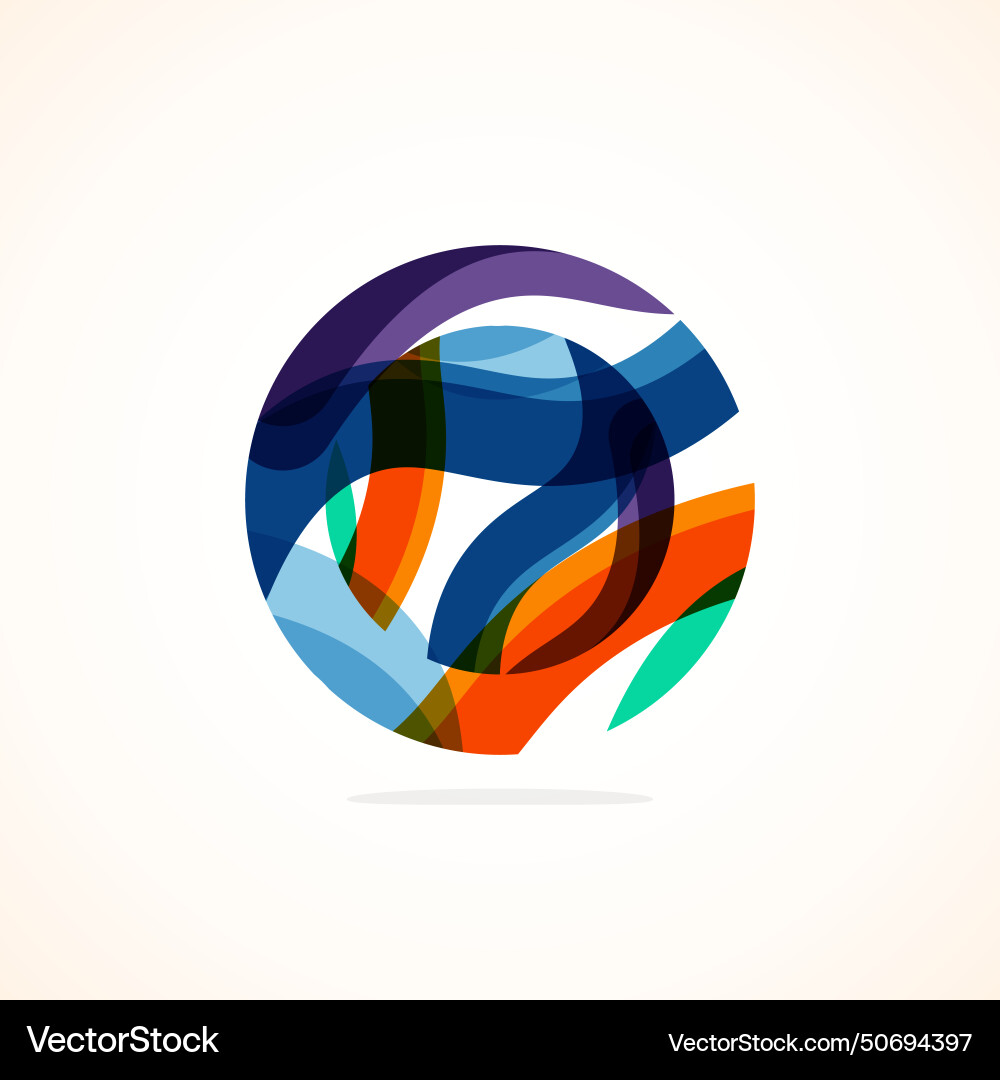 Abstract circle logo - minimalist emblem timeless Vector Image