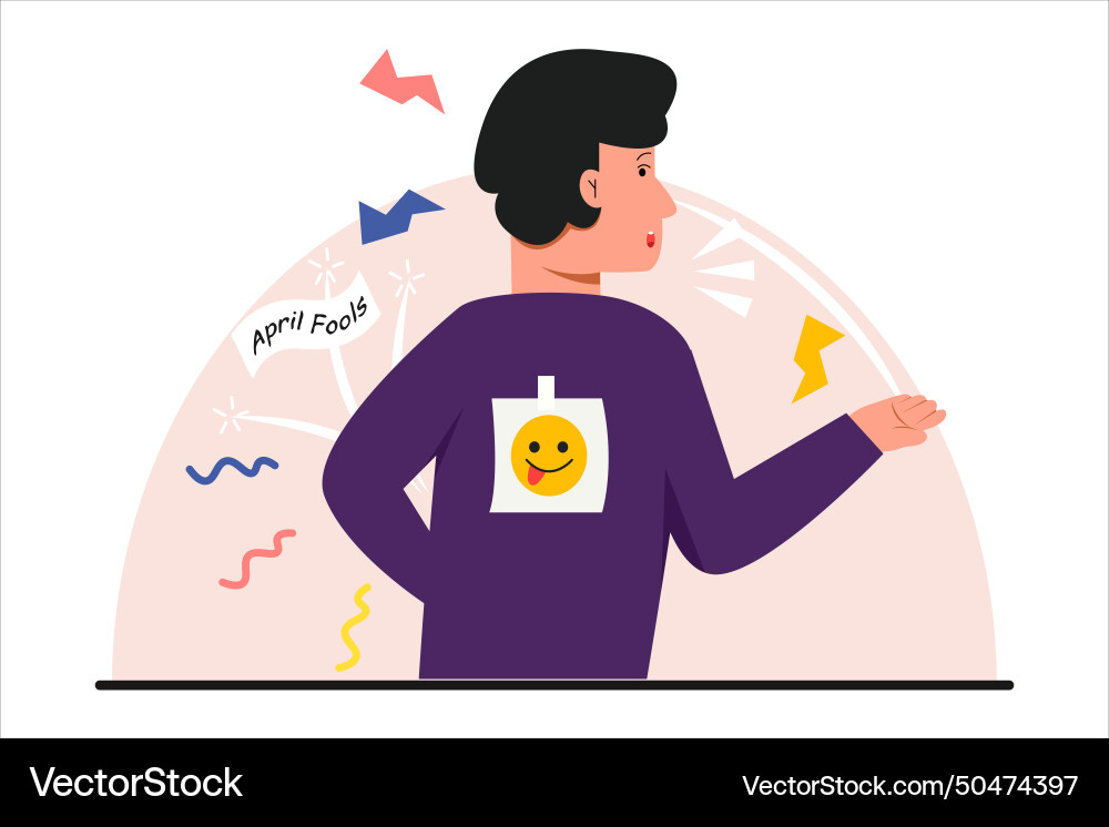 April fools lying jokes flat design Royalty Free Vector