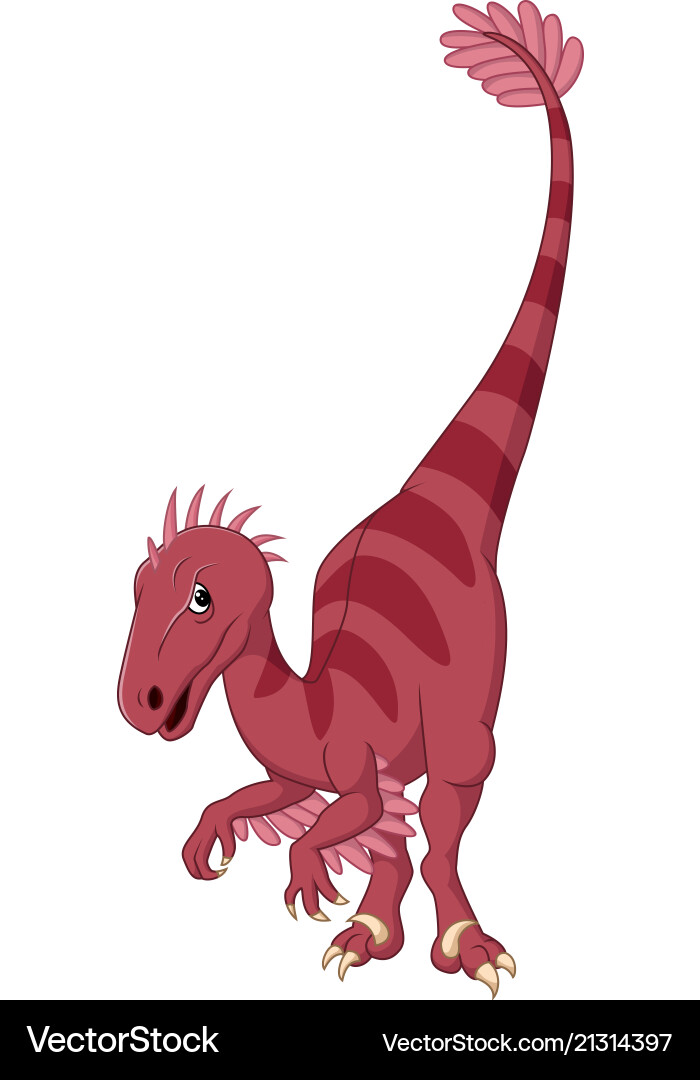 Cartoon Raptor Dinosaur Royalty Free Vector Image