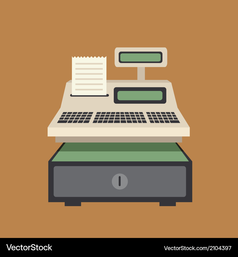 Cash register Royalty Free Vector Image - VectorStock