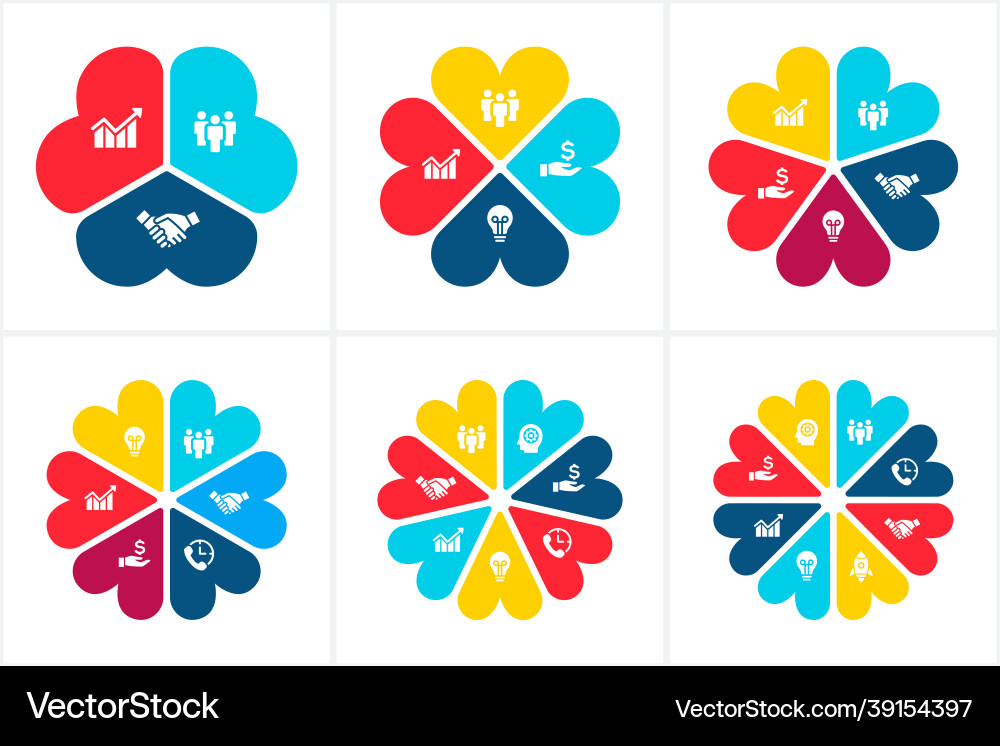 Circle Diagram Elements Royalty Free Vector Image
