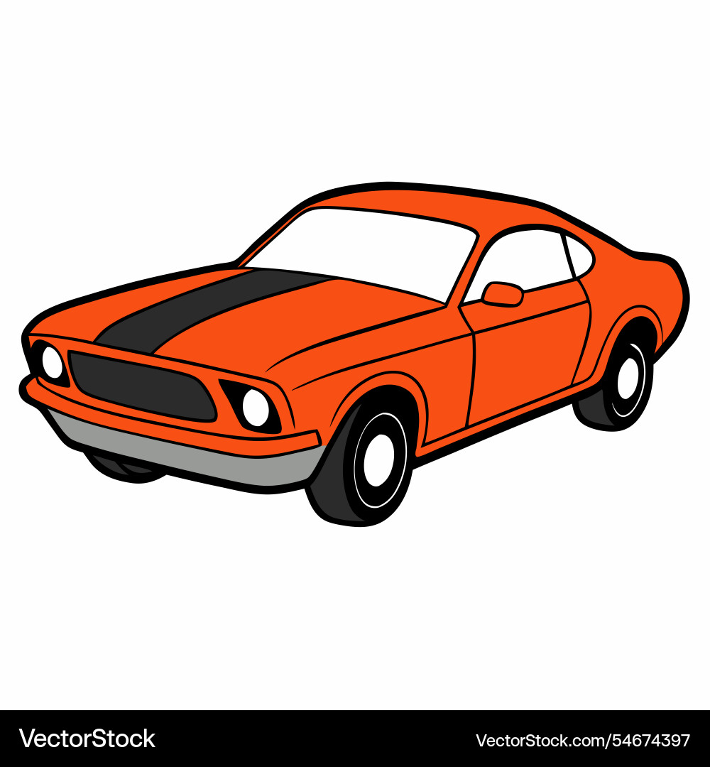 Ford car flat design Royalty Free Vector Image