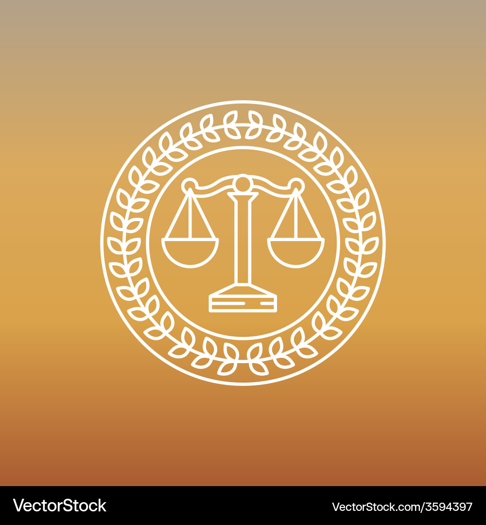 Legal Scales Logo Royalty Free Vector Image - VectorStock