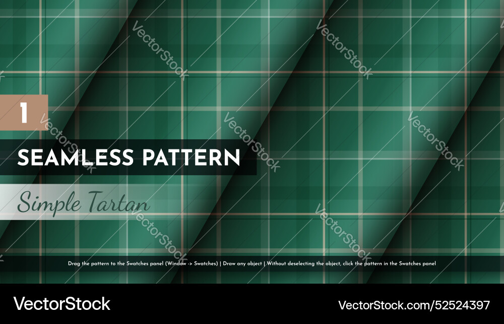 Seamless simple tartan pattern traditional Vector Image
