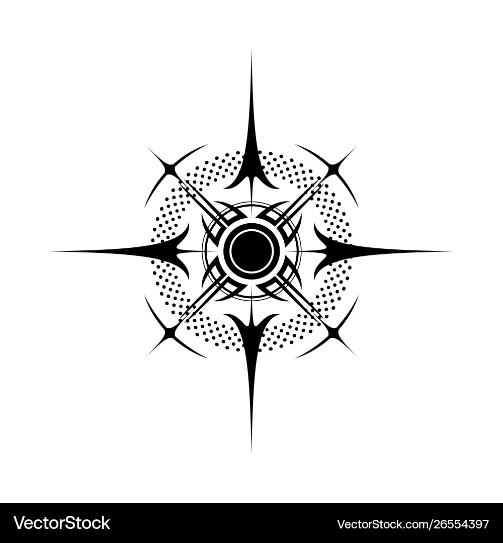 Wind rose abstract silhouette Royalty Free Vector Image