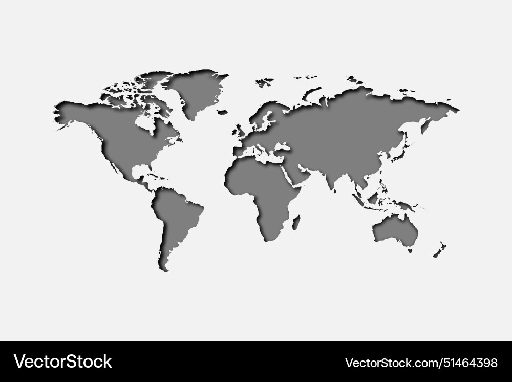 3d world map earth Royalty Free Vector Image - VectorStock