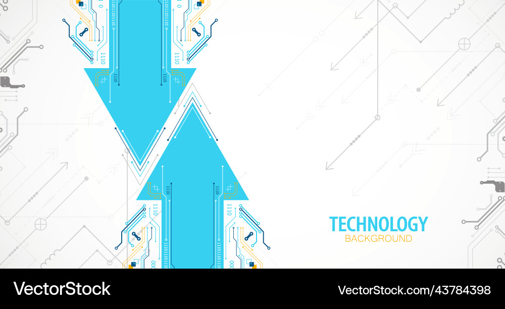 Abstract technology circuit board communication Vector Image