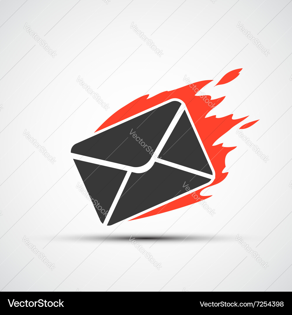 Burning envelope stock Royalty Free Vector Image