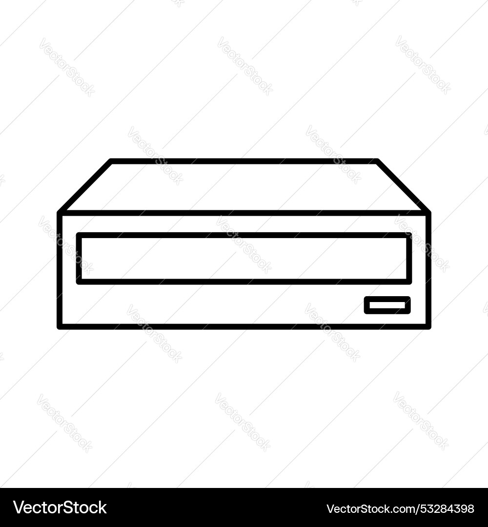 Cd drive icon outline style design isolated Vector Image